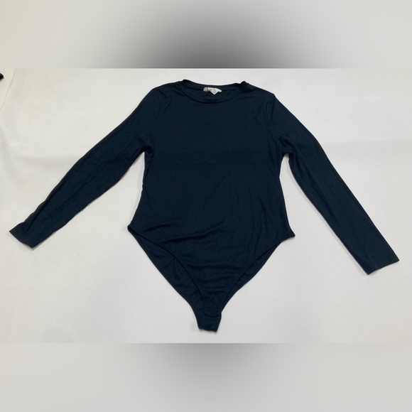 Primark | Tops | Primark Cares Black Ribbed Long Sleeved Bodysuit ...